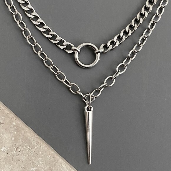 RM JEWELRY STUDIO | Jewelry | New Set 2 Layered Silver Necklaces Semi ...